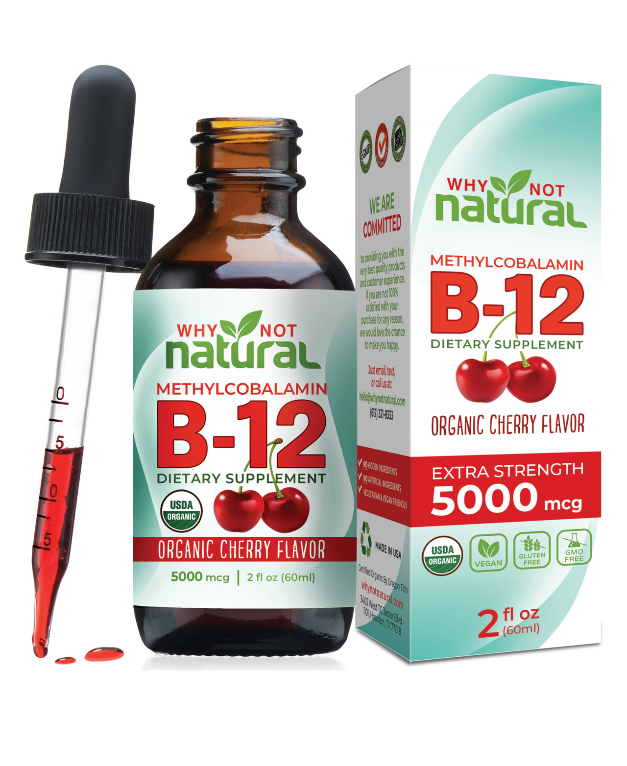 Vitamin B12 Liquid Drops - Why Not Natural – WhyNotNatural